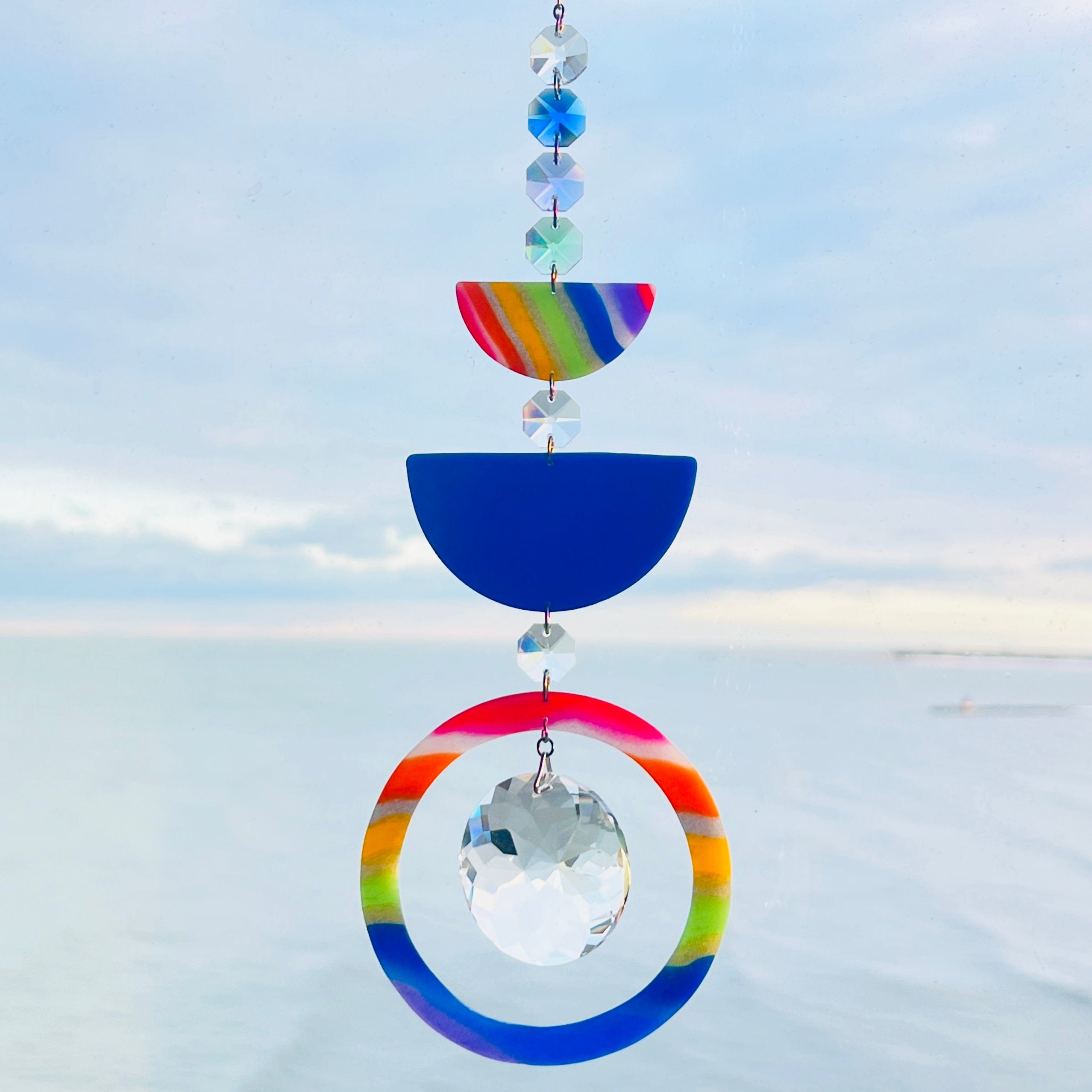 Colorful Arch & Circle Polymer Clay Suncatcher – Emaloe’s Thingys